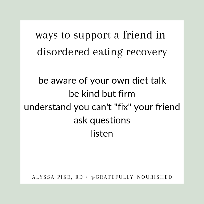 ways to support a friend through disordered eating recovery ...