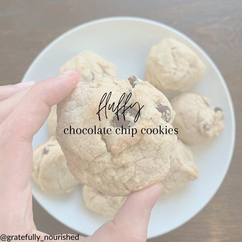 the fluffiest chocolate chip cookies ever - Gratefully Nourished